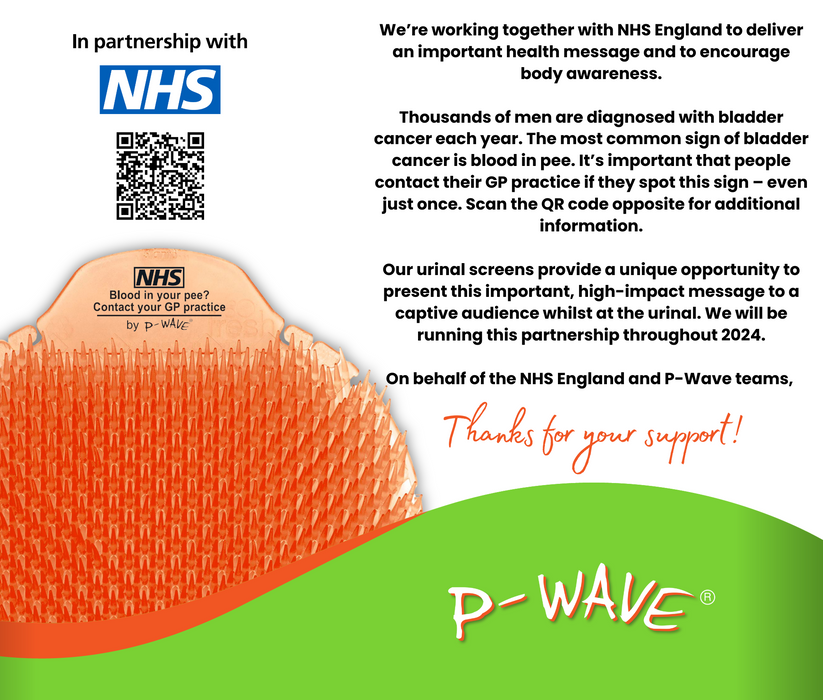P-Wave : NHS Partnership Slant6 Urinal Screen Pack of 10